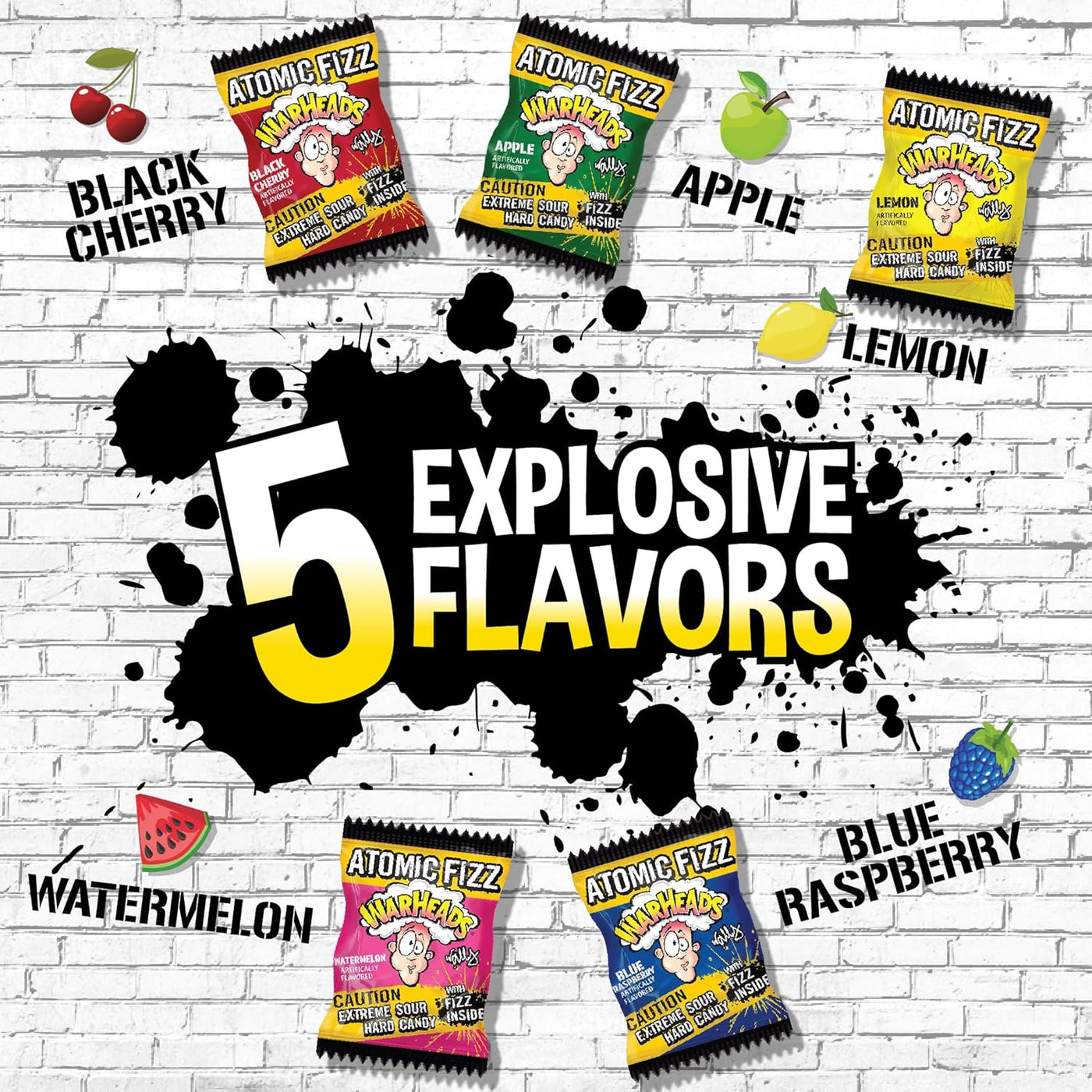 Warheads Atomic Fizz Extreme Sour Candy 3 Pack Canisters — Learning ...