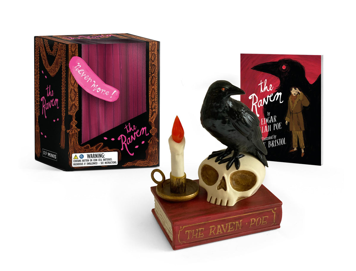 Talking Raven Figurine and Edgar Allan Poe Book Kit — Learning Express ...