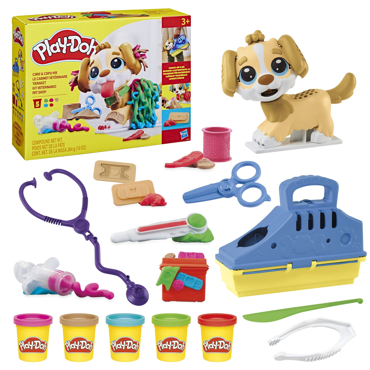 Play-Doh Care 'n Carry Vet Playset with Toy Dog and 10 Tools — Learning ...