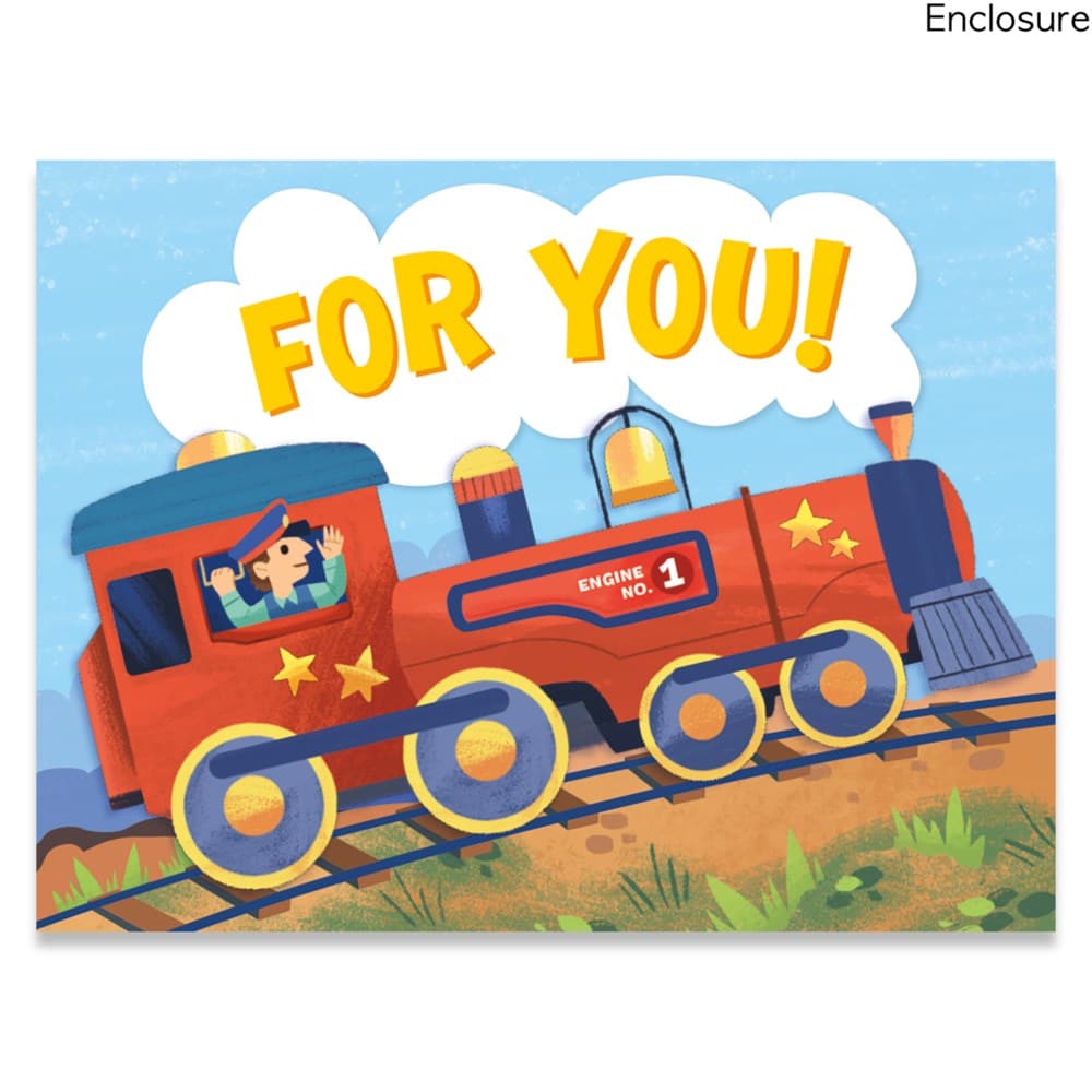 CARD SMALL: ENCLOSURE CARD TRAIN "FOR YOU!" — Learning Express Houston