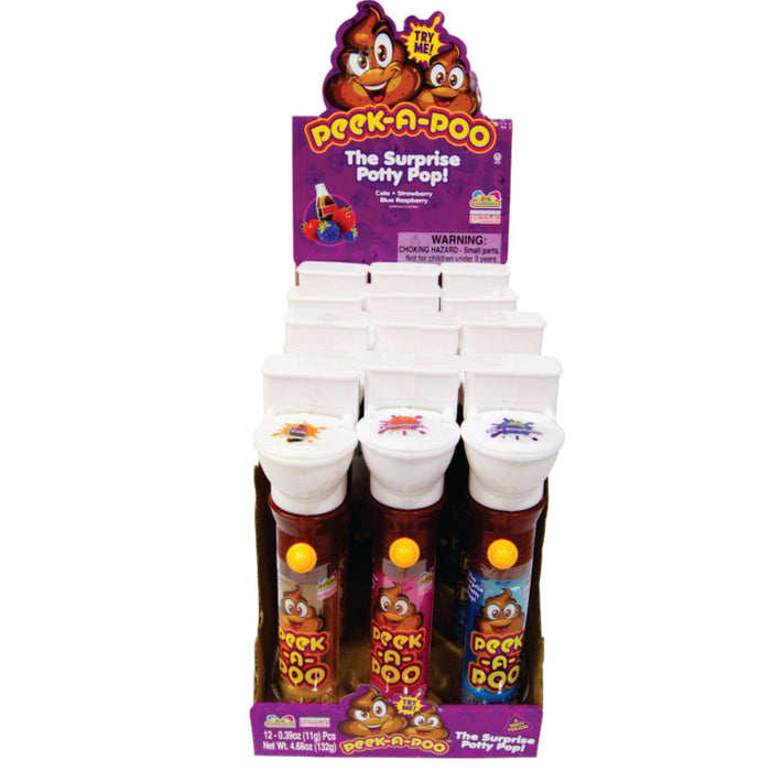 Kidsmania Peek-A-Poo Surprise Toilet Lollipops | 12ct Bulk Box ...